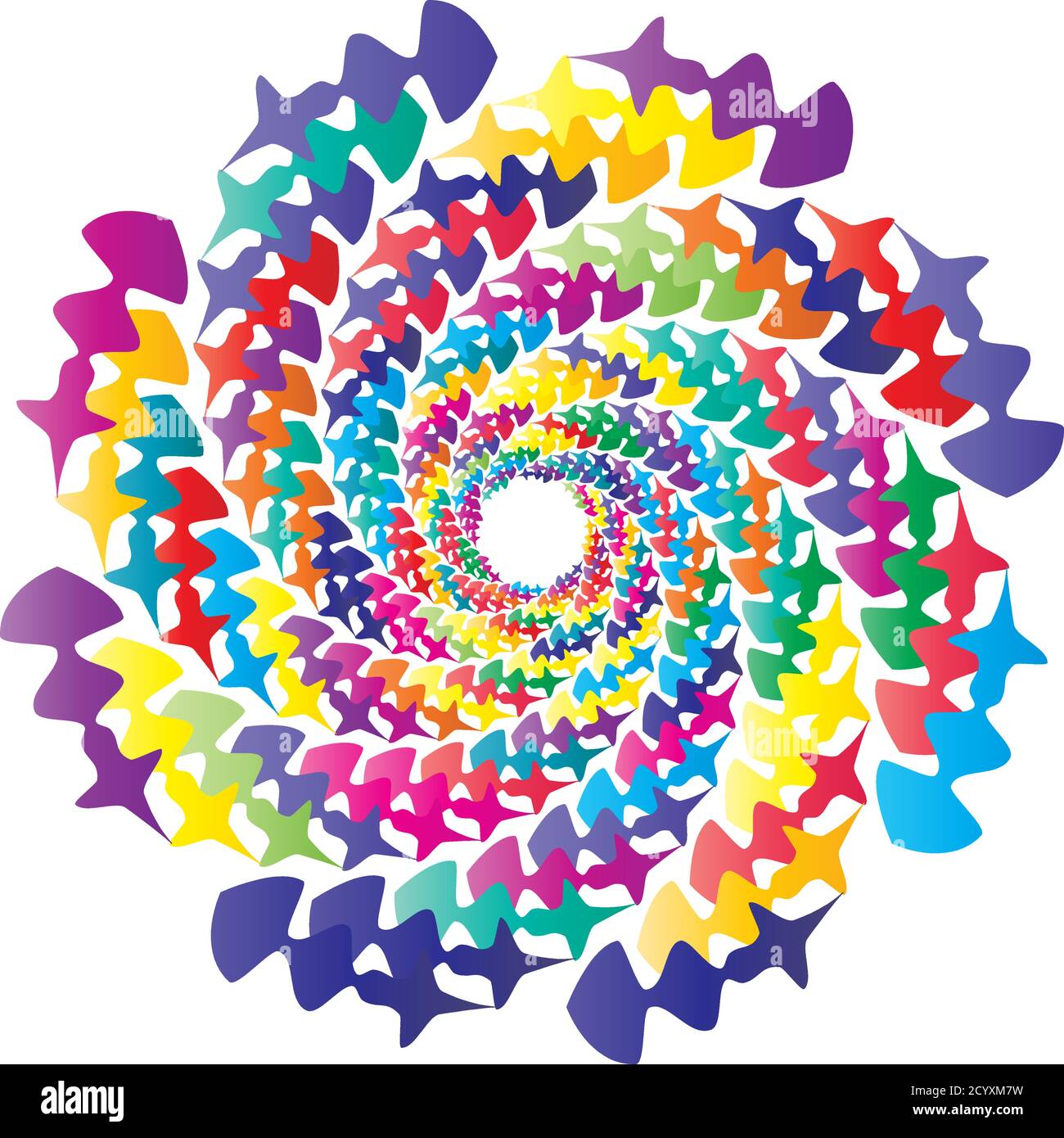 Circular spiral, swirl, twirl circle vector illustration. Radial ...