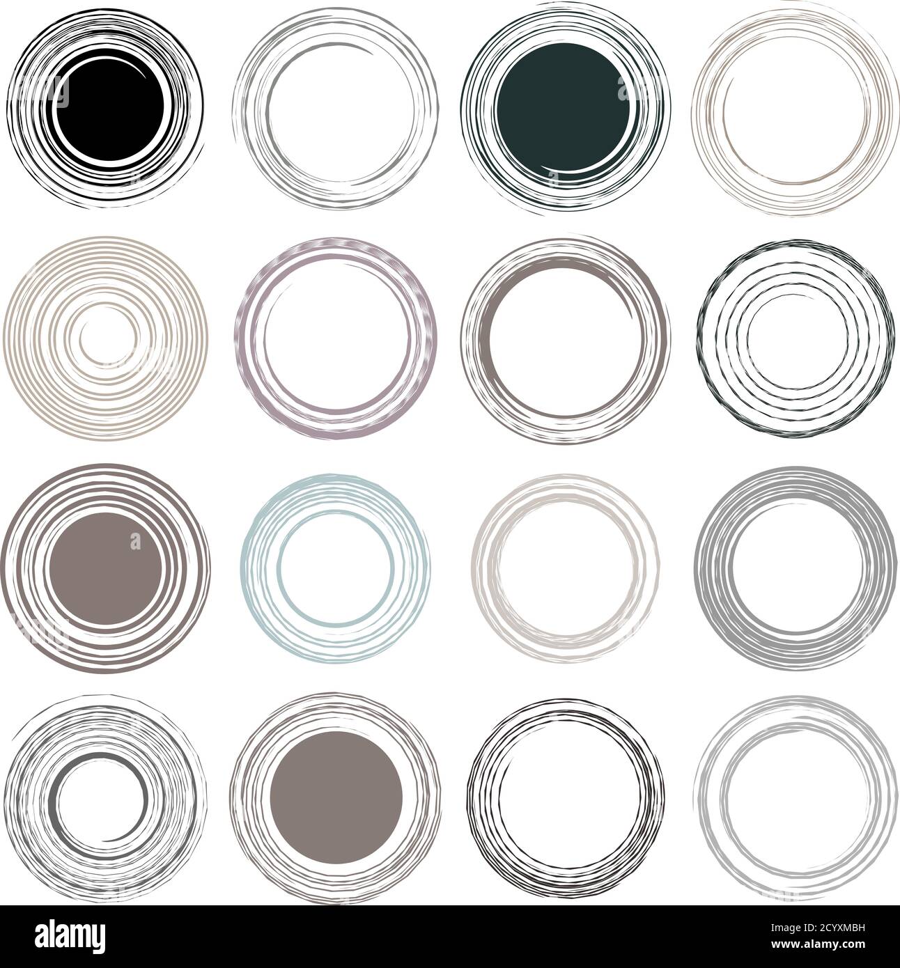 Cyber-cyberpunk, sci-fi geometric circles, rings. Hi-tech HUD elements ...