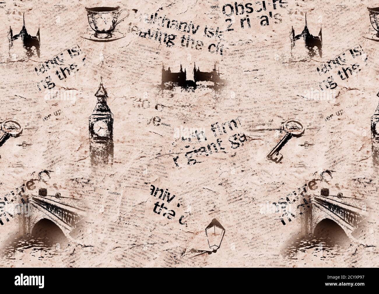 Vintage gray beige old paper London grunge background. Texture with ...