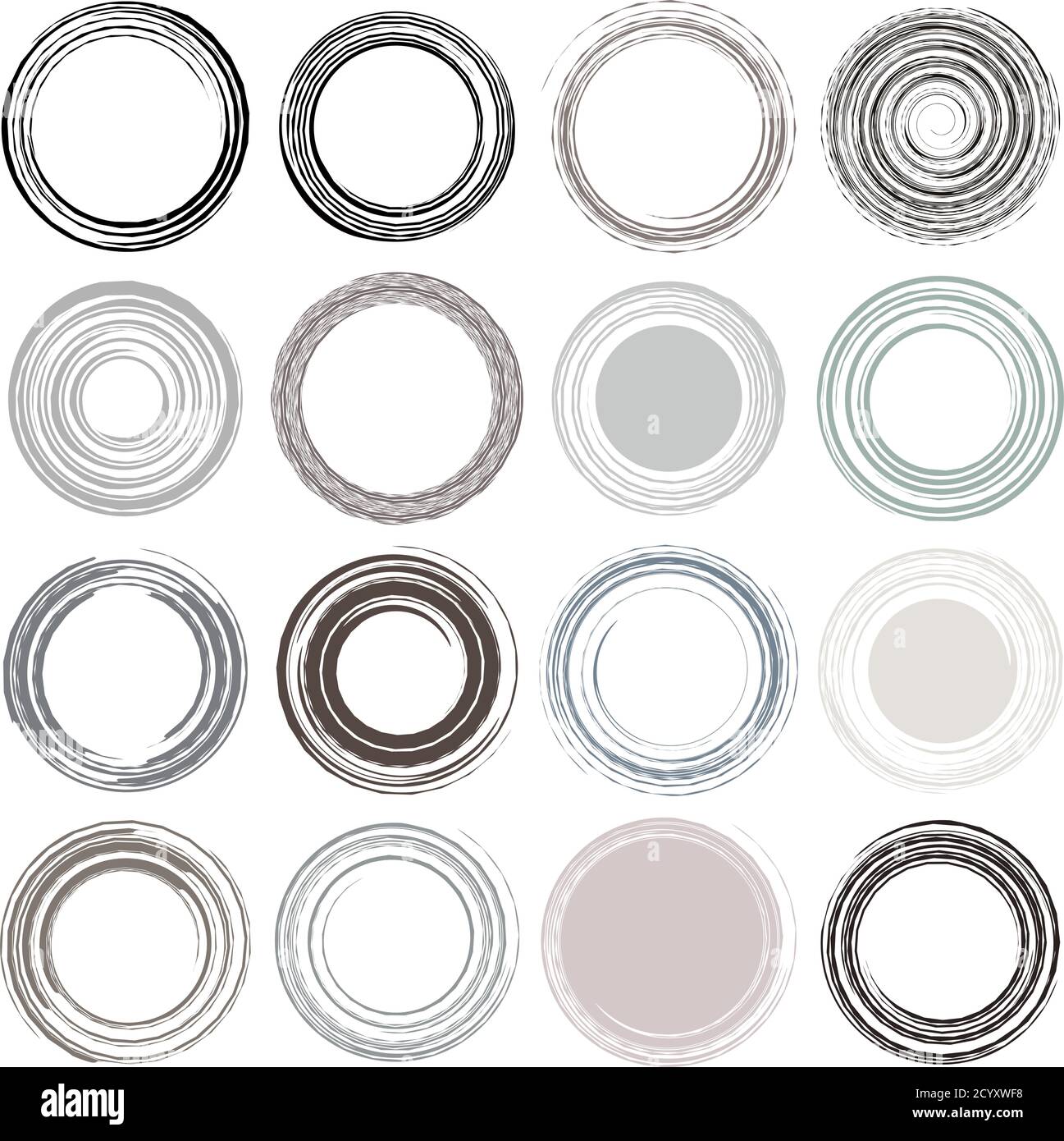 Cyber-cyberpunk, sci-fi geometric circles, rings. Hi-tech HUD elements ...