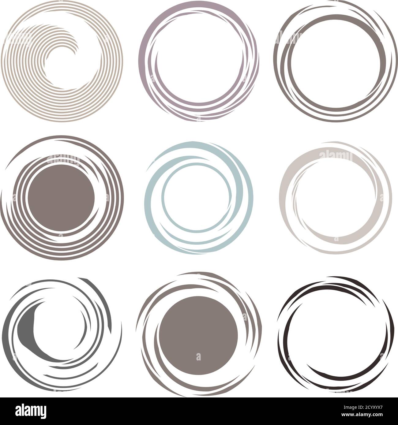 Cyber-cyberpunk, sci-fi geometric circles, rings. Hi-tech HUD elements ...