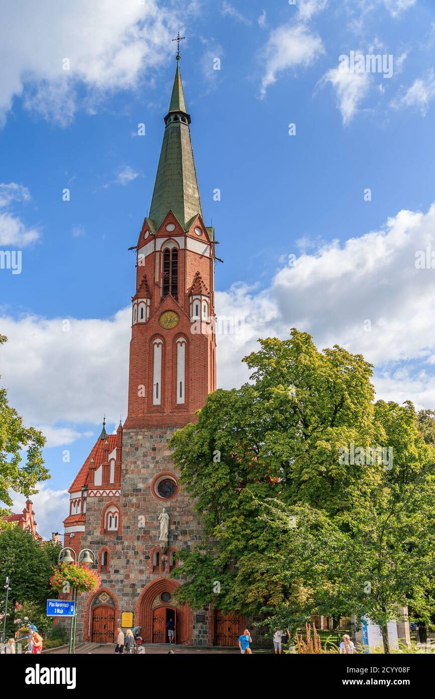 SOPOT, POLEN - 2017 AUGUST 25. Catholic church of Saint George in Sopot ...