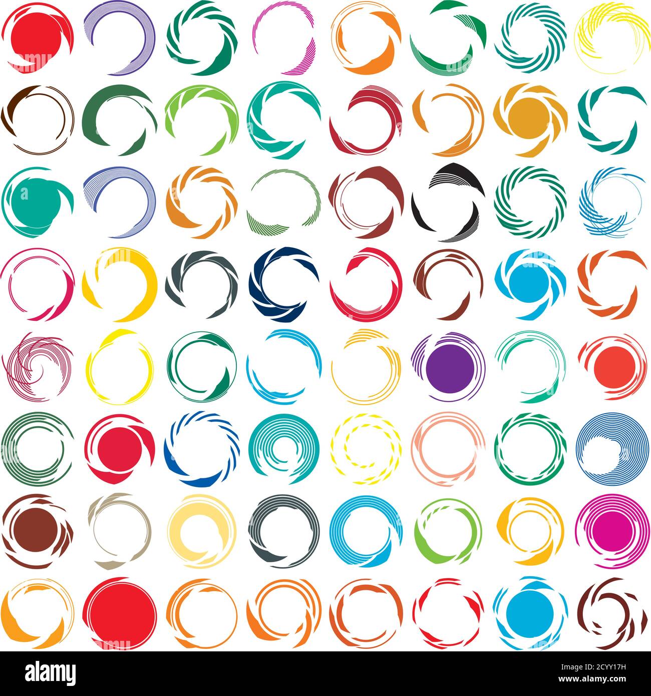 Cyber-cyberpunk, sci-fi geometric circles, rings. Hi-tech HUD elements ...