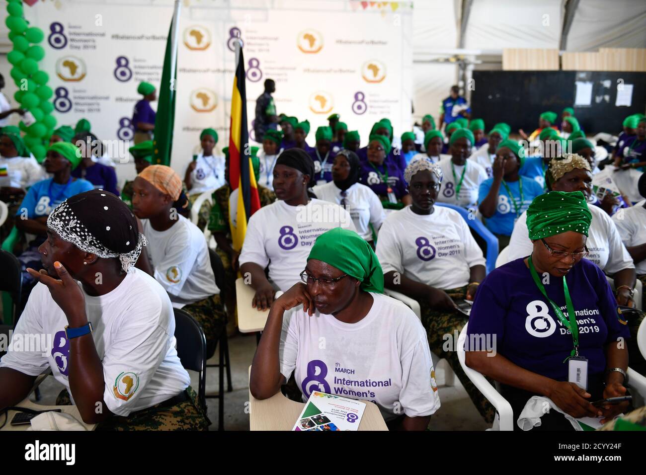 On March 8, 2019, female peacekeepers from the African Union Mission in ...