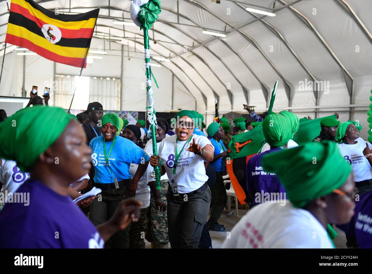 On March 8, 2019, female peacekeepers from the African Union Mission in ...