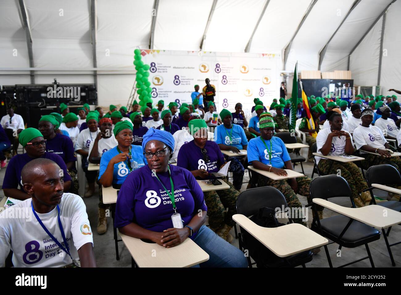 On March 8, 2019, female peacekeepers of the African Union Mission in ...