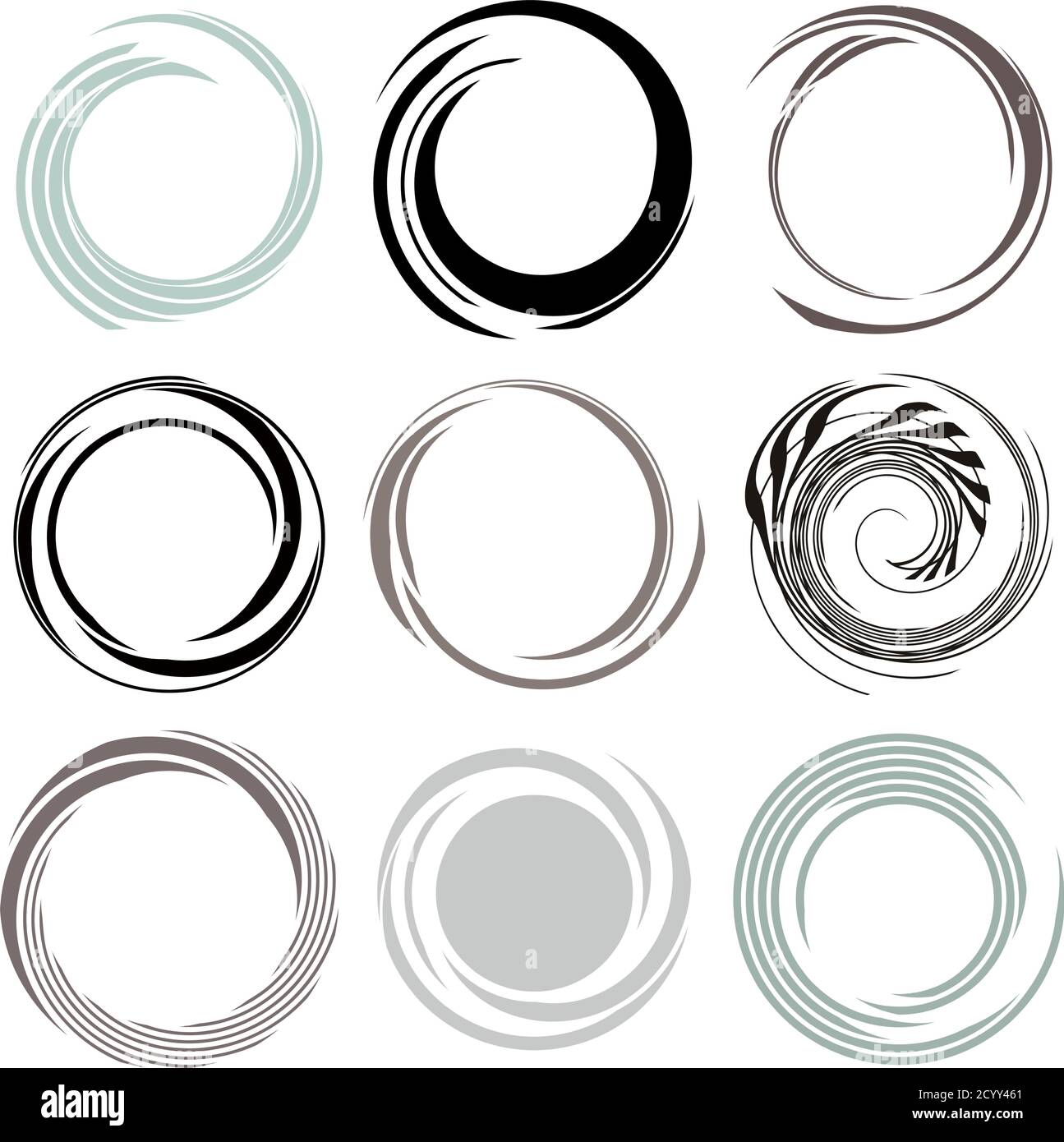 Cyber-cyberpunk, sci-fi geometric circles, rings. Hi-tech HUD elements ...