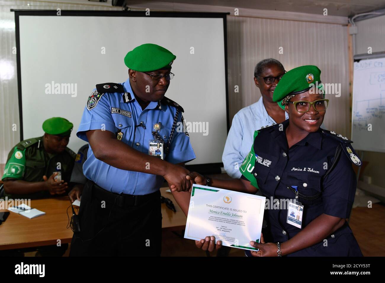 On March 28, 2019, Rex Dundun, AMISOM Police Chief of Staff, presented ...