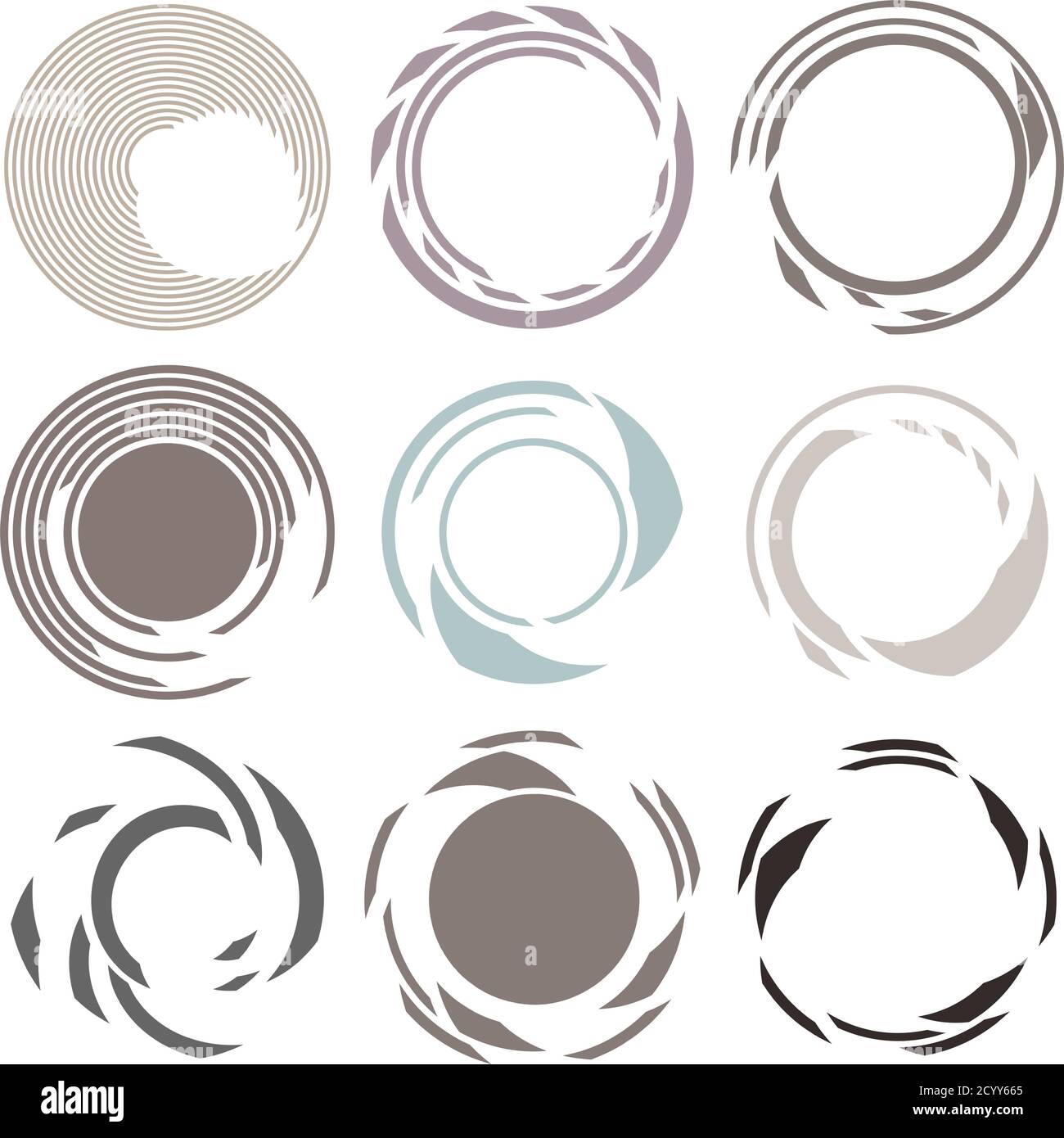 Cyber-cyberpunk, sci-fi geometric circles, rings. Hi-tech HUD elements ...