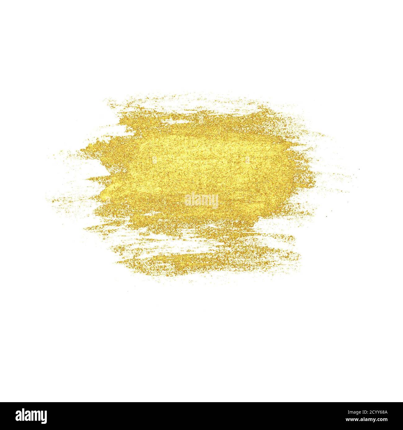 Abstract hand drawn luxury golden stain, isolated on white background ...