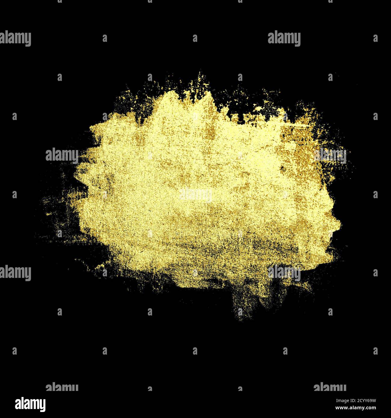 Abstract luxury golden stain, isolated on black background. Gold metal ...