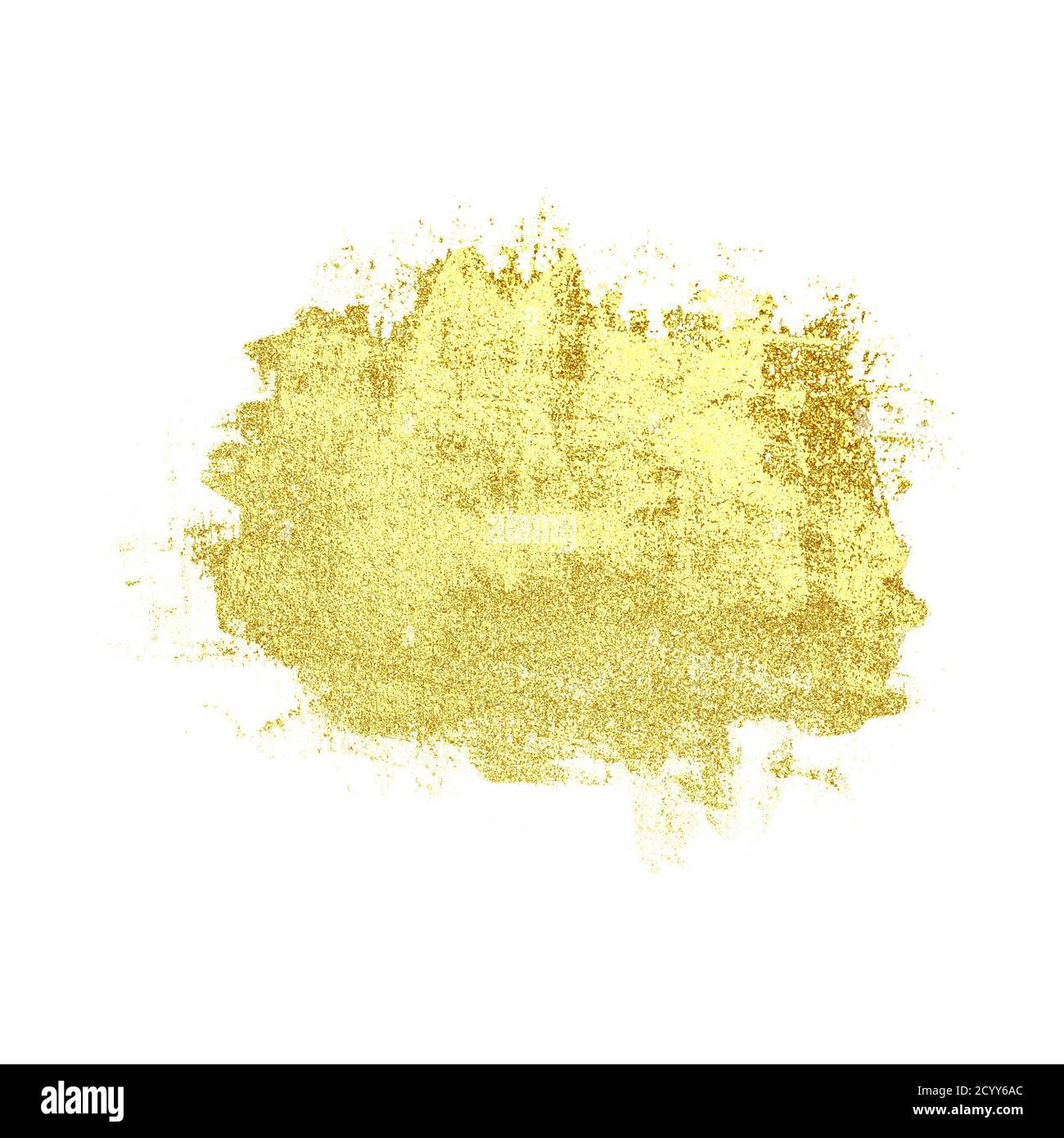 Abstract hand drawn luxury golden stain, isolated on white background ...