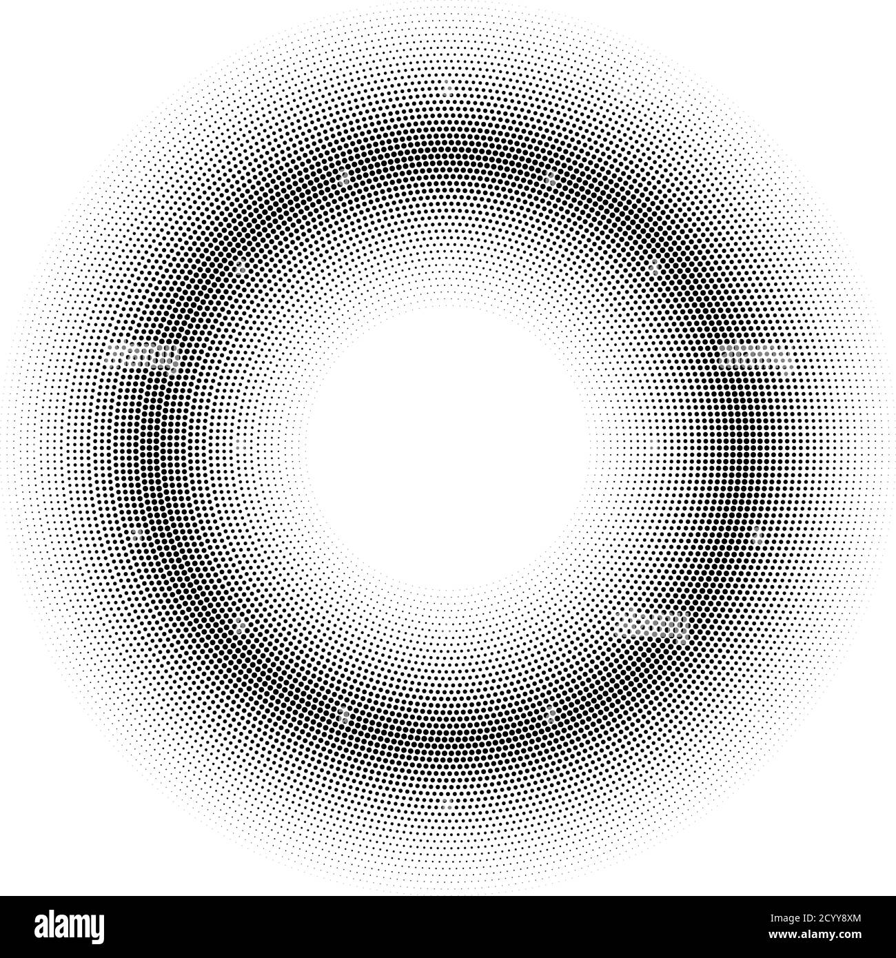 Circle halftone, screentone vector illustrations. Dots, dotted ...