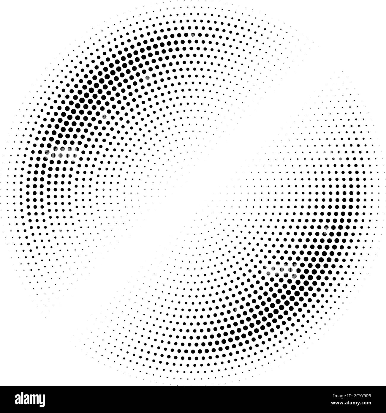 Circle halftone, screentone vector illustrations. Dots, dotted ...
