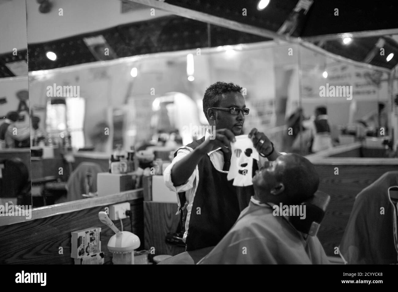 Beauty shop facial Black and White Stock Photos & Images - Alamy