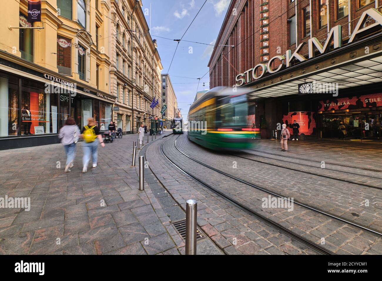 Helsinki, Finland - September 20, 2020: Aleksanterinkatu street in the ...