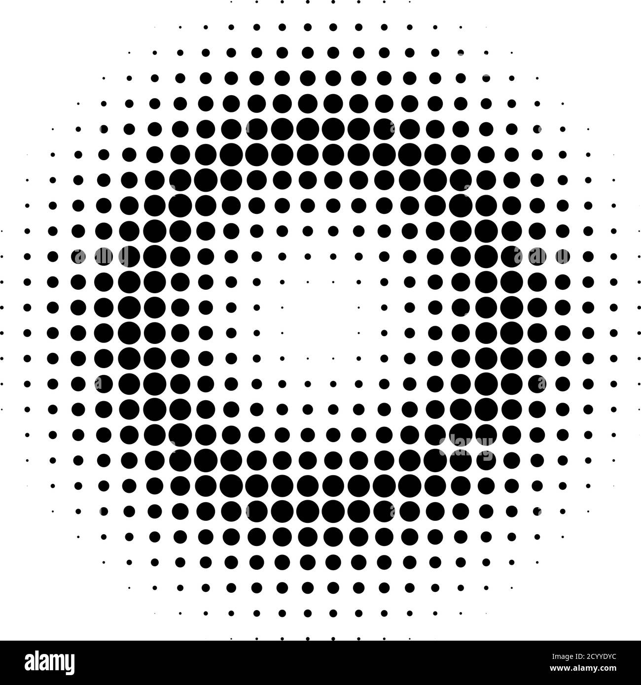Circle halftone, screentone vector illustrations. Dots, dotted ...