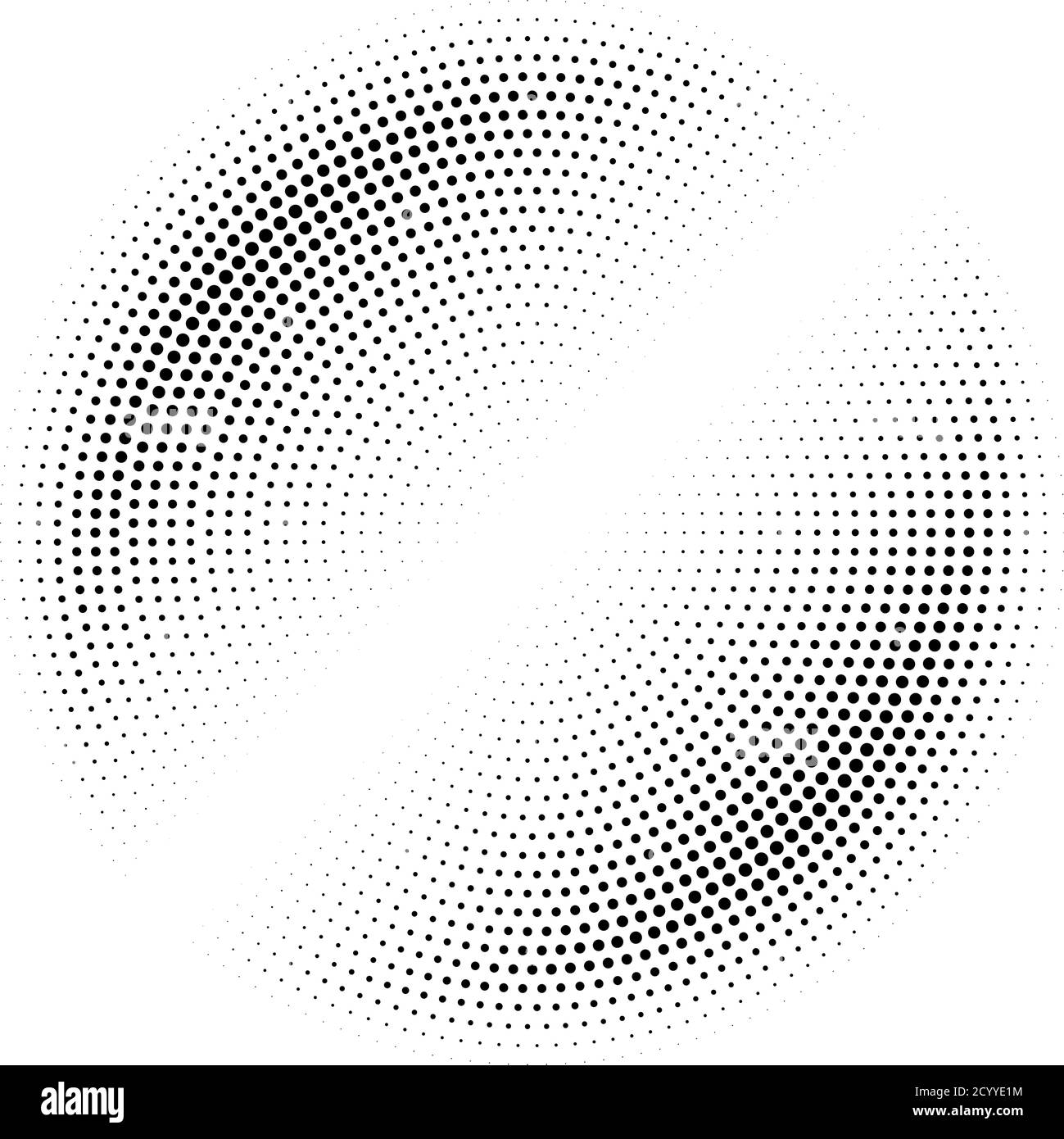 Circle halftone, screentone vector illustrations. Dots, dotted ...