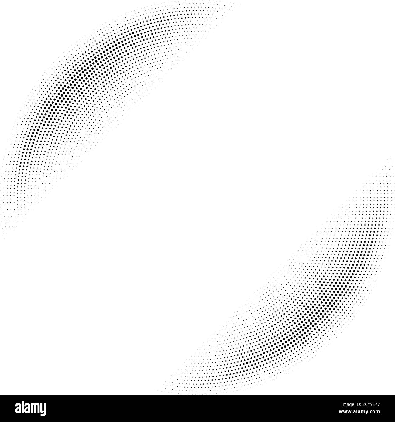 Circle halftone, screentone vector illustrations. Dots, dotted ...