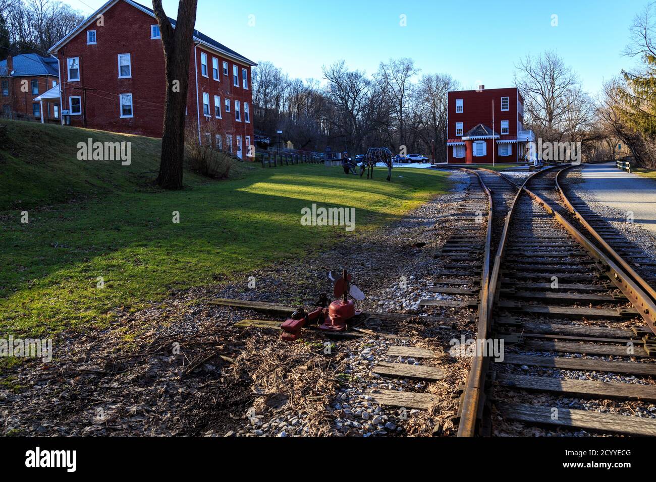 Hanover Junction, PA, USA - February 28. 2016: Hanover Junction Station ...