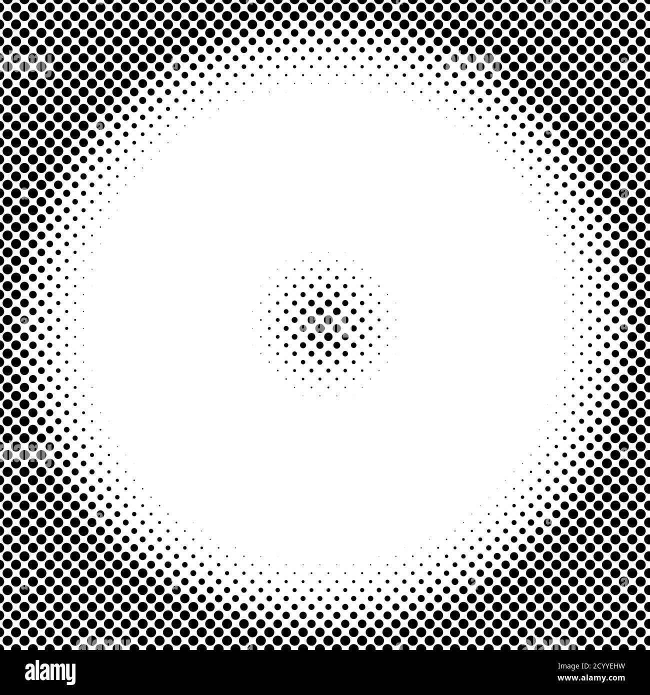 Circle halftone, screentone vector illustrations. Dots, dotted ...
