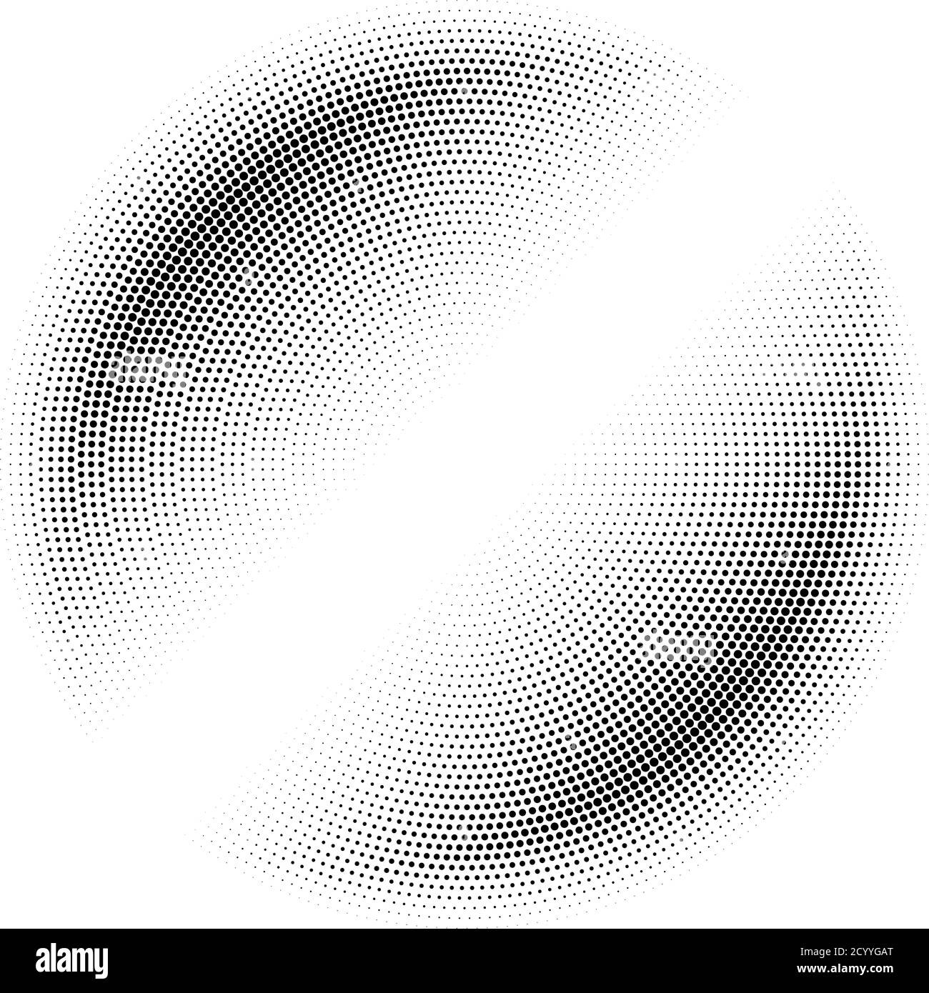 Circle halftone, screentone vector illustrations. Dots, dotted ...