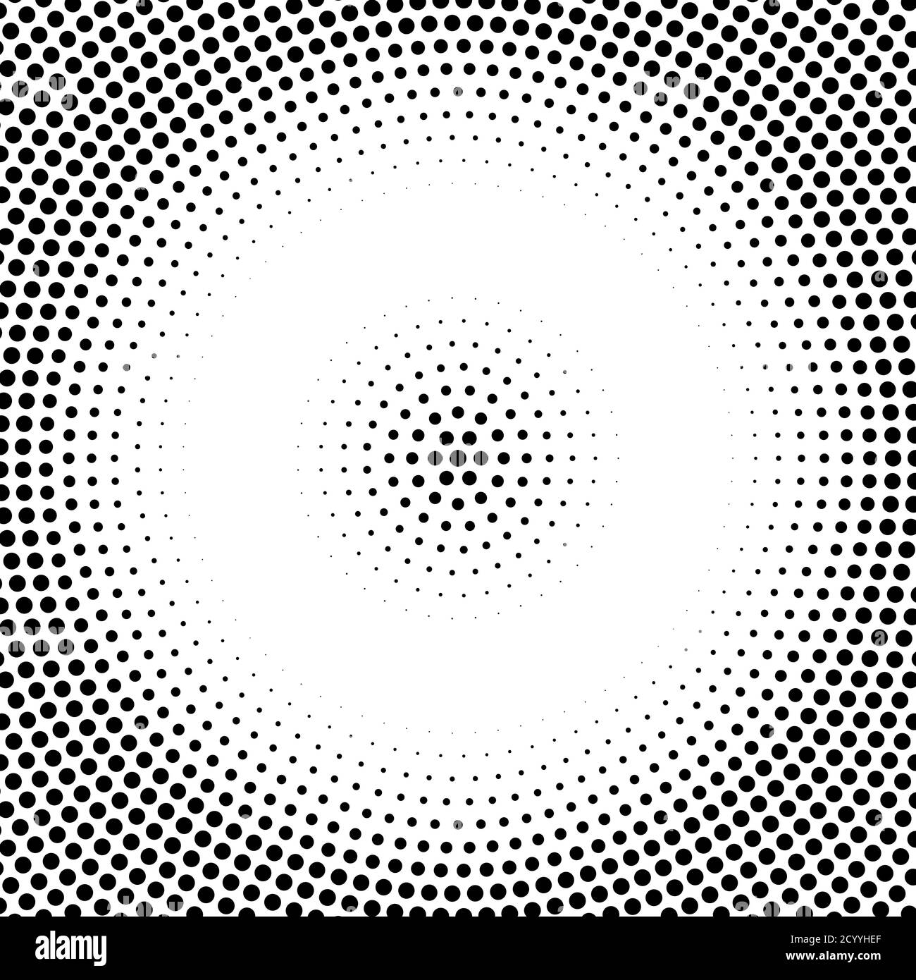 Circle halftone, screentone vector illustrations. Dots, dotted ...