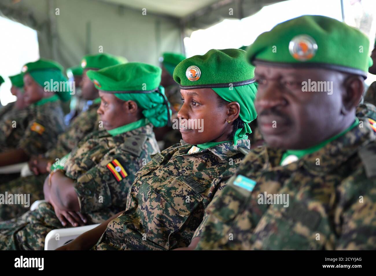 On July 18, 2019, Ugandan soldiers who served in the African Union ...