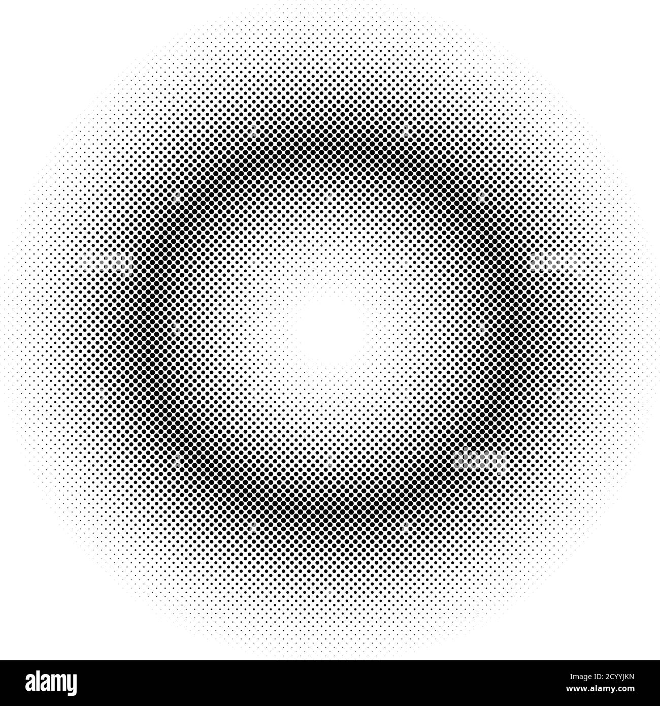 Circle halftone, screentone vector illustrations. Dots, dotted ...