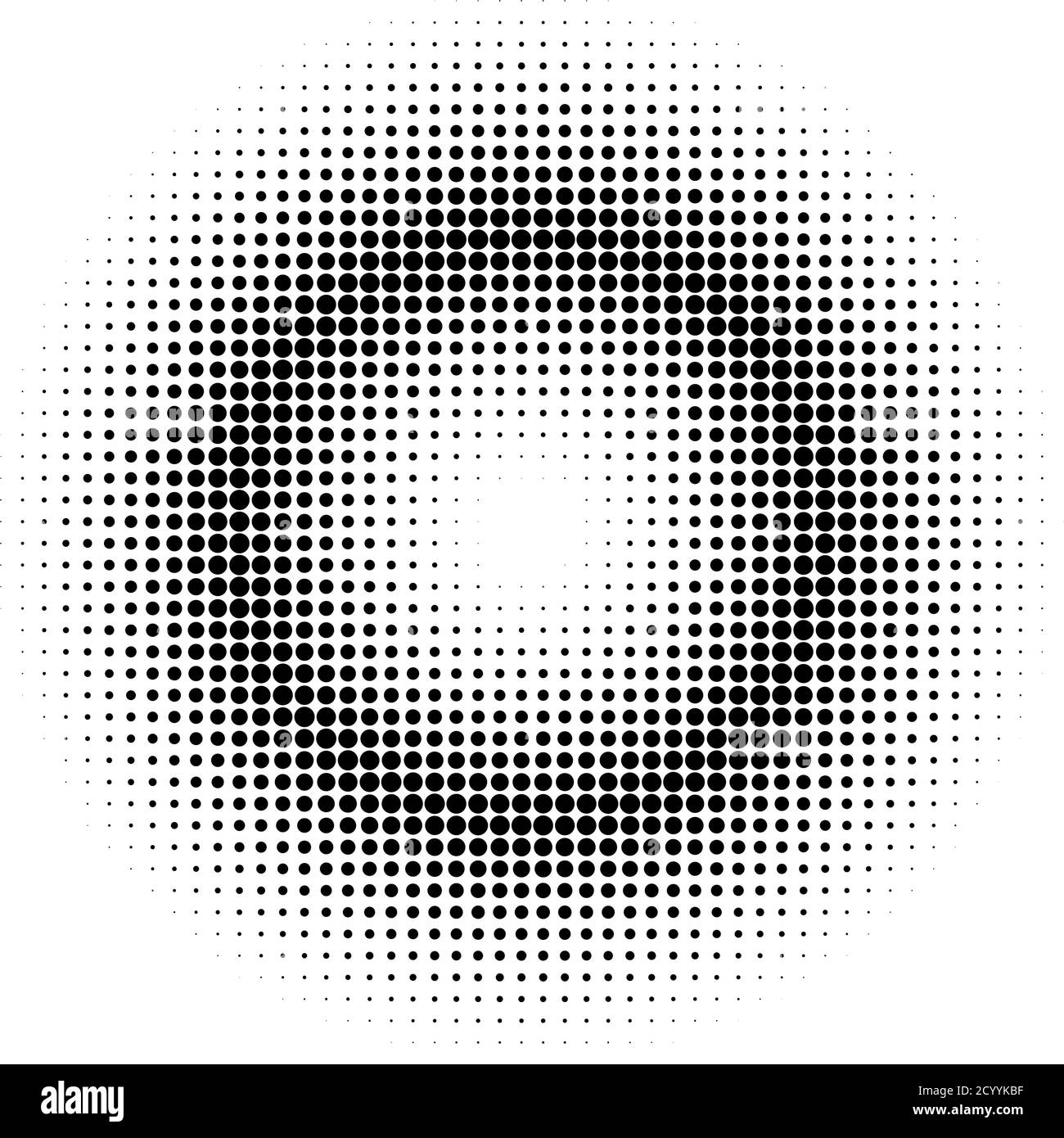 Circle halftone, screentone vector illustrations. Dots, dotted ...