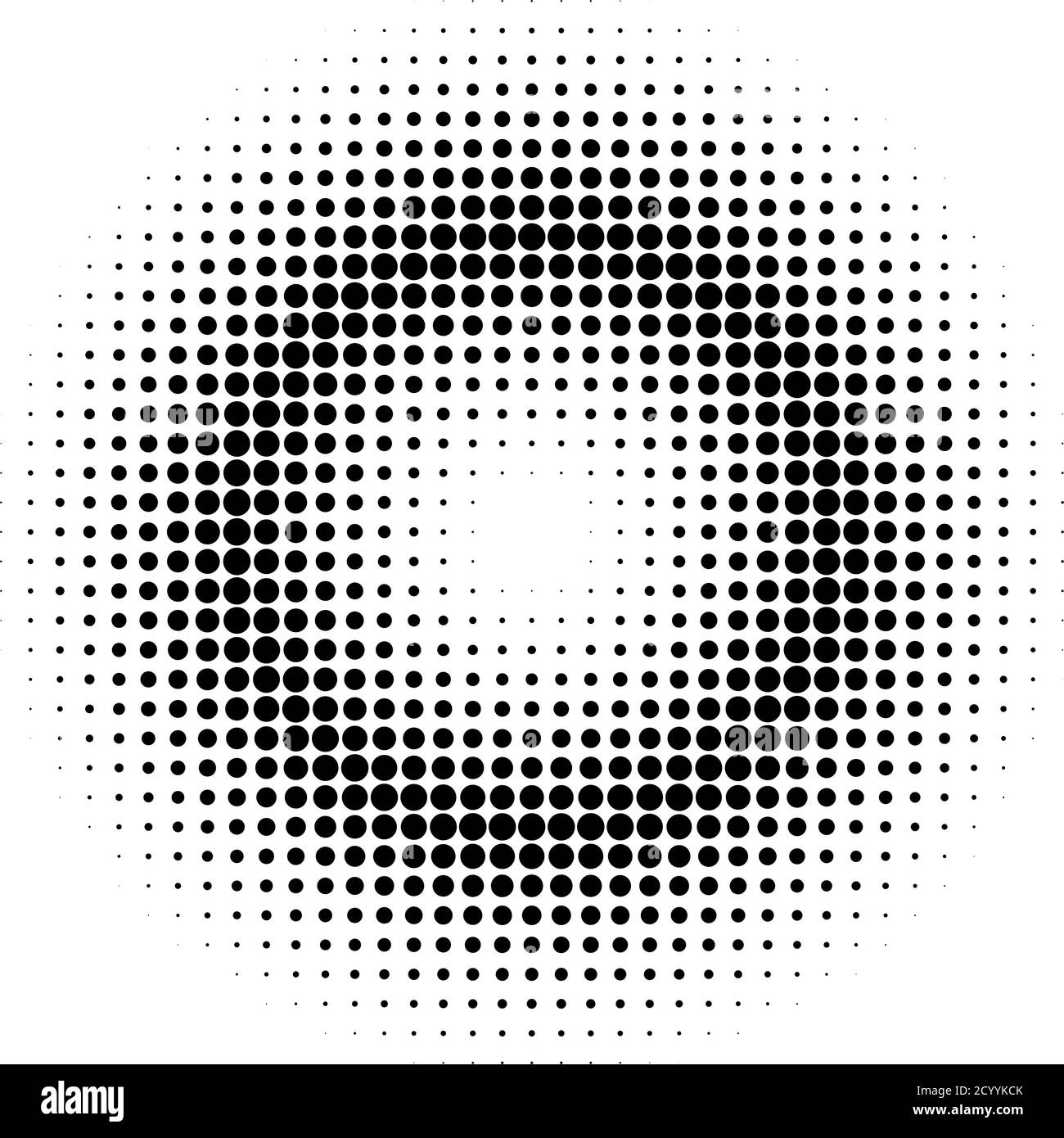 Circle halftone, screentone vector illustrations. Dots, dotted ...