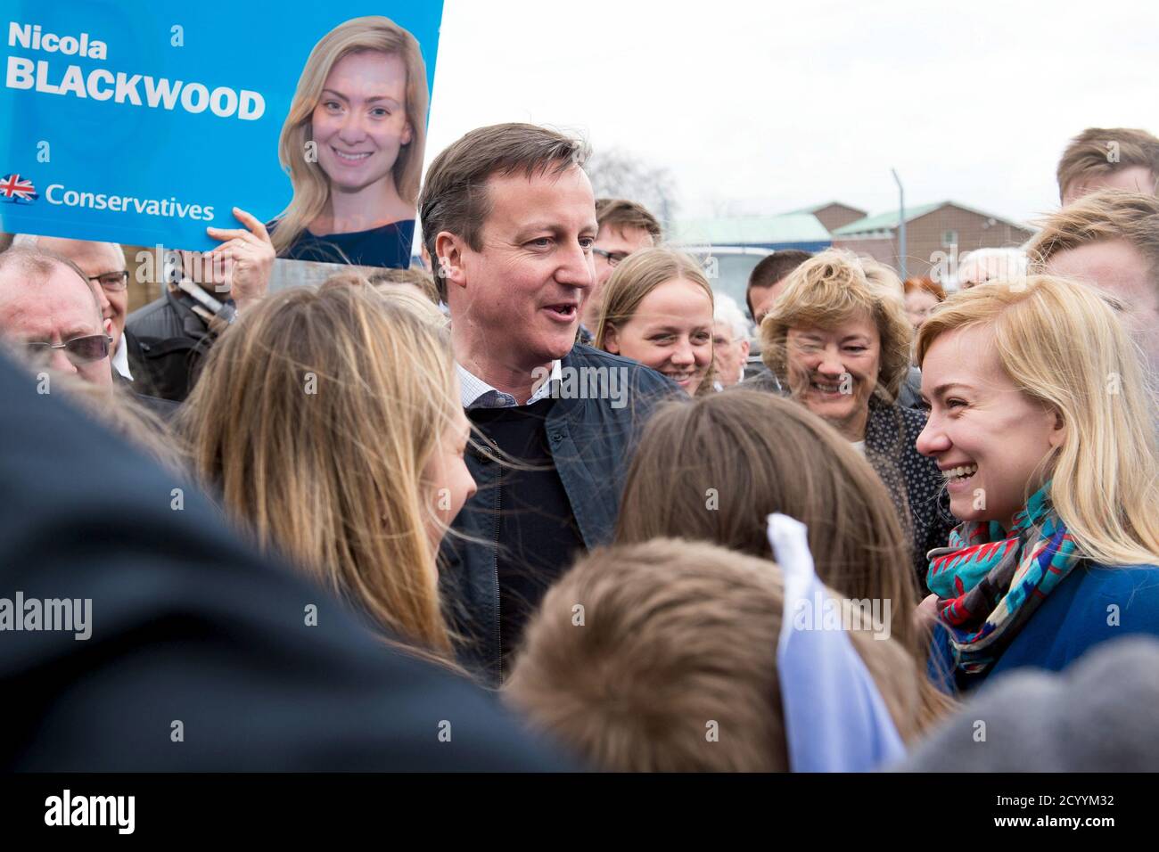 Prime minister david cameron and nicola blackwood hi-res stock ...