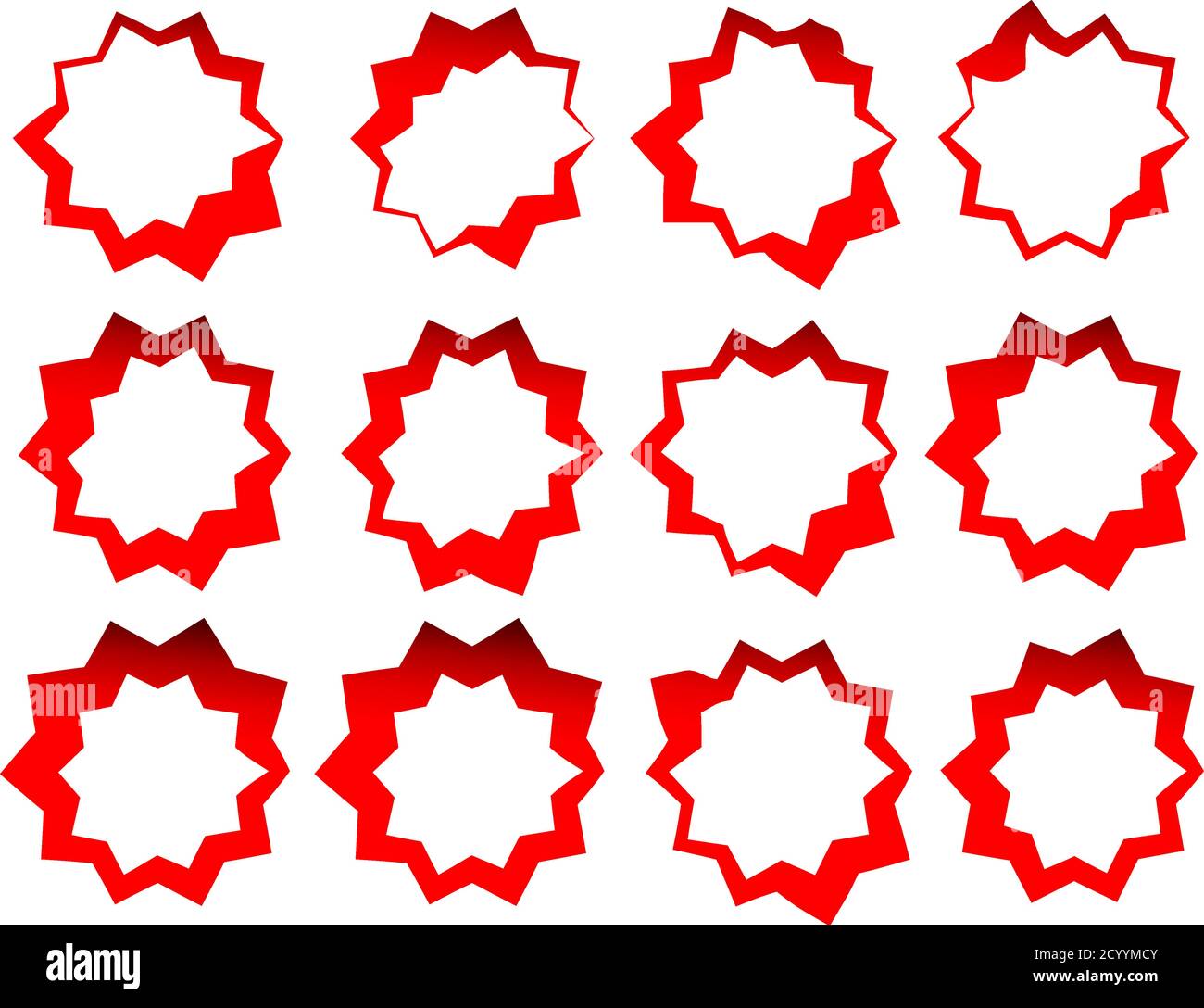 Starburst, Sunburst, price flash Tag, Label set vector Stock Vector ...