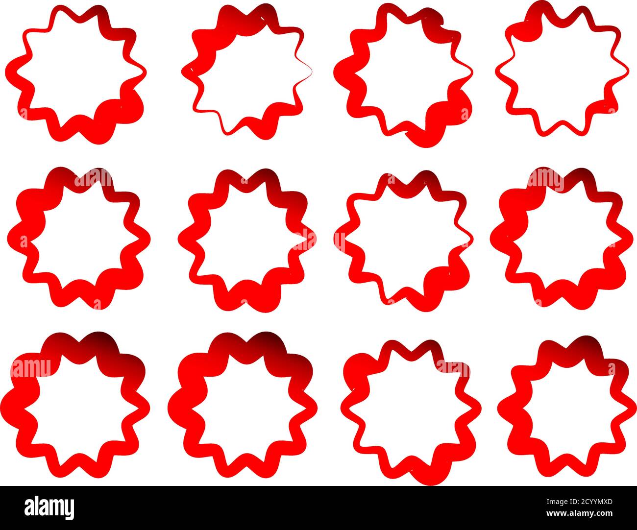 Starburst, Sunburst, price flash Tag, Label set vector Stock Vector ...