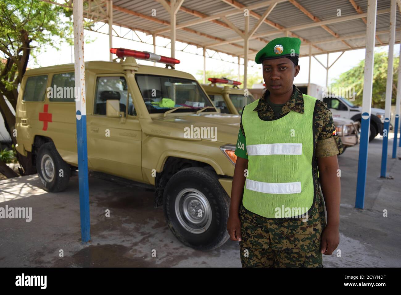 Corporal Emilly Kyasiimire, a female peacekeeper serving as an ...