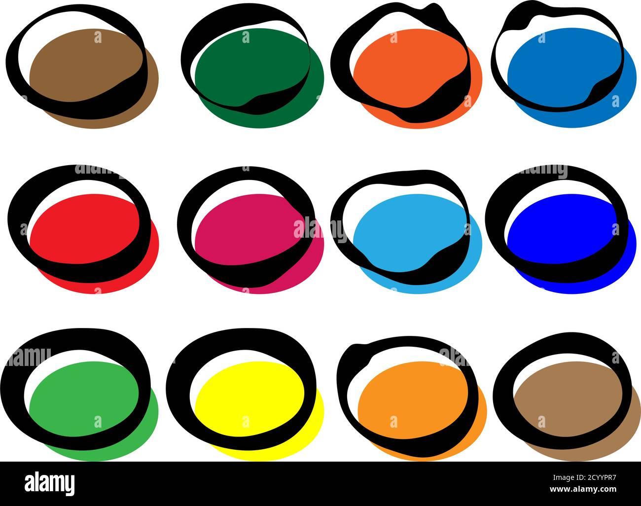 Circle, oval, ellipse Tag, Label set vector Stock Vector Image & Art ...