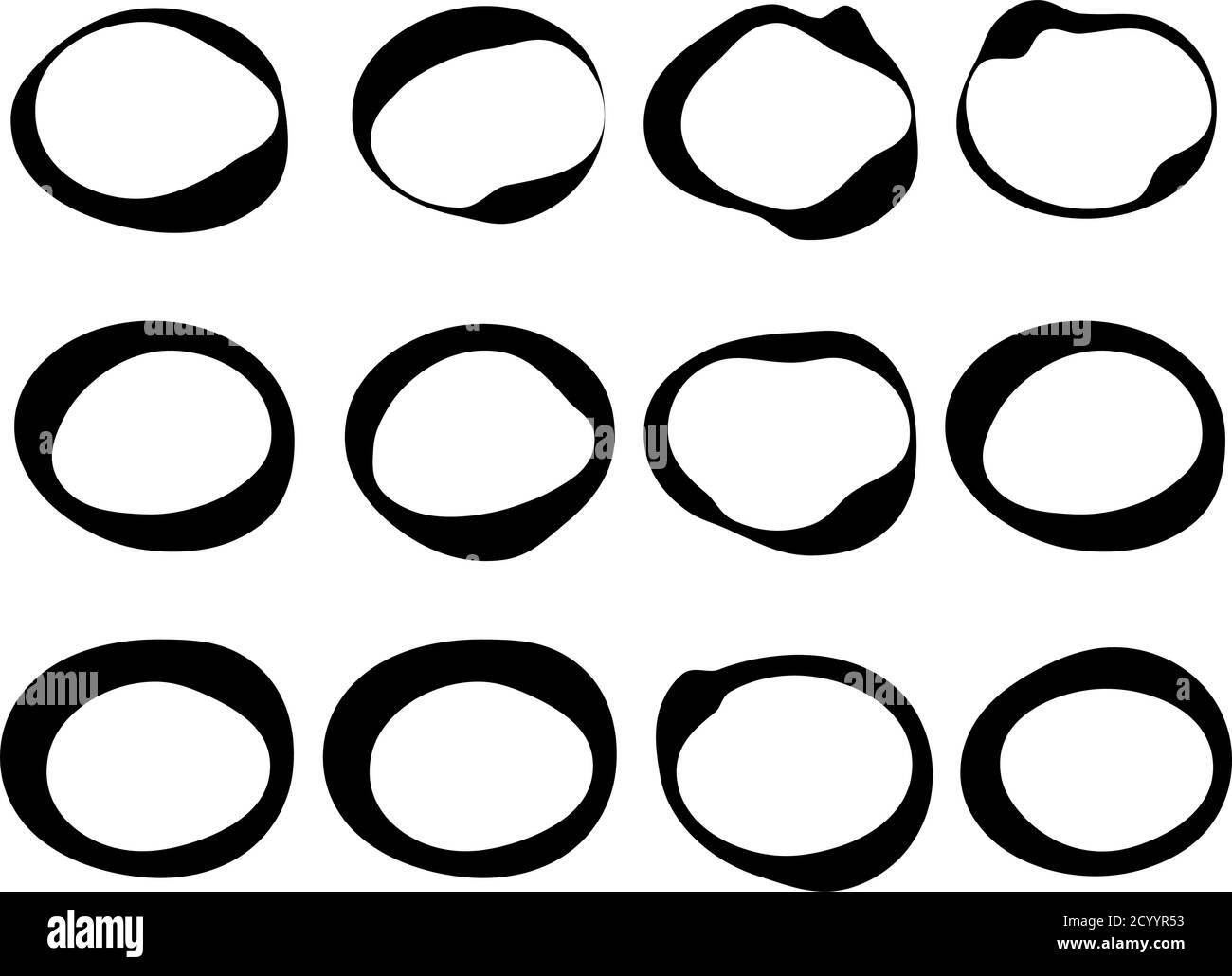 Circle, oval, ellipse Tag, Label set vector Stock Vector Image & Art ...