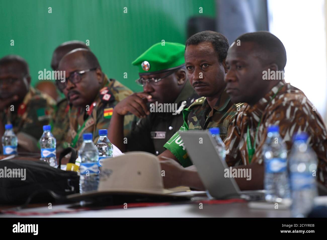On September 7, 2019, AMISOM military and police officers met with ...