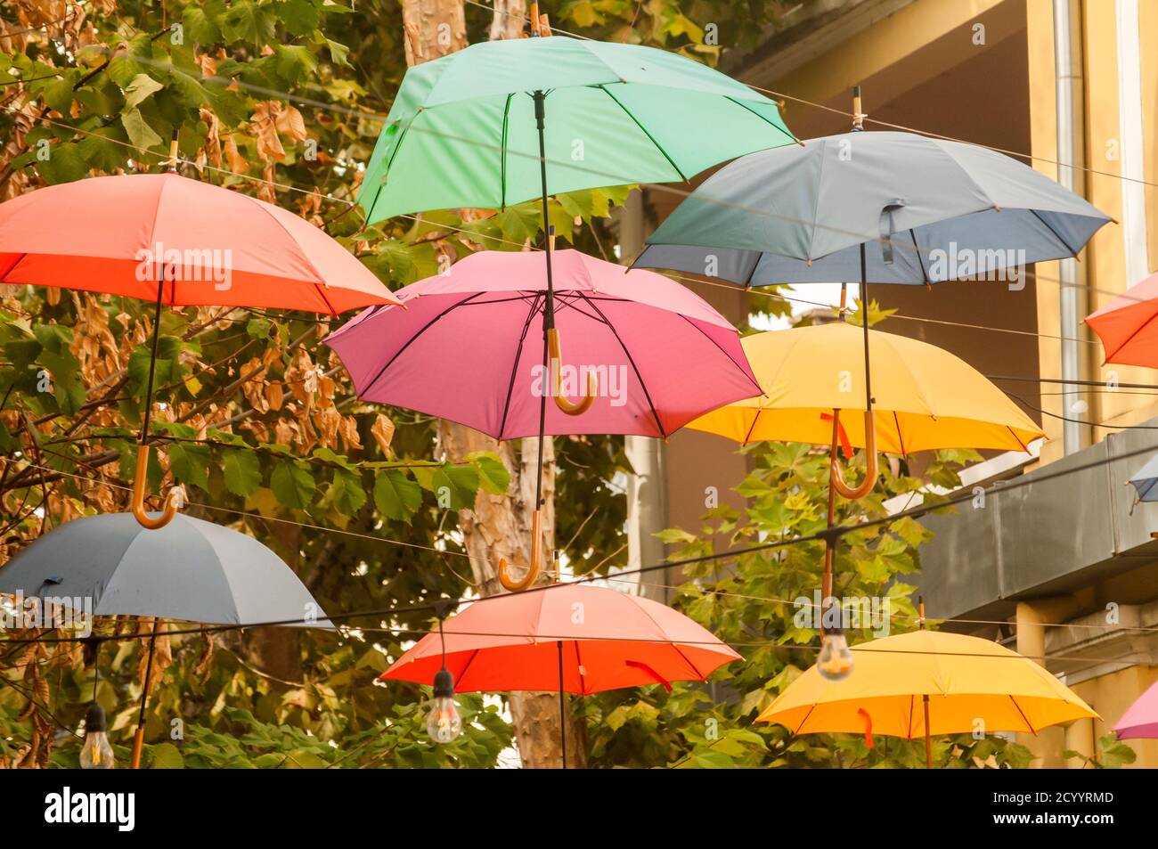 Umbrellas in different colors hi-res stock photography and images - Alamy