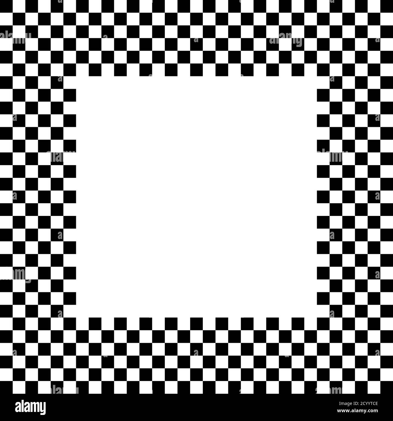 Checkered / Chequered square frame with blank, empty space, copyspace ...