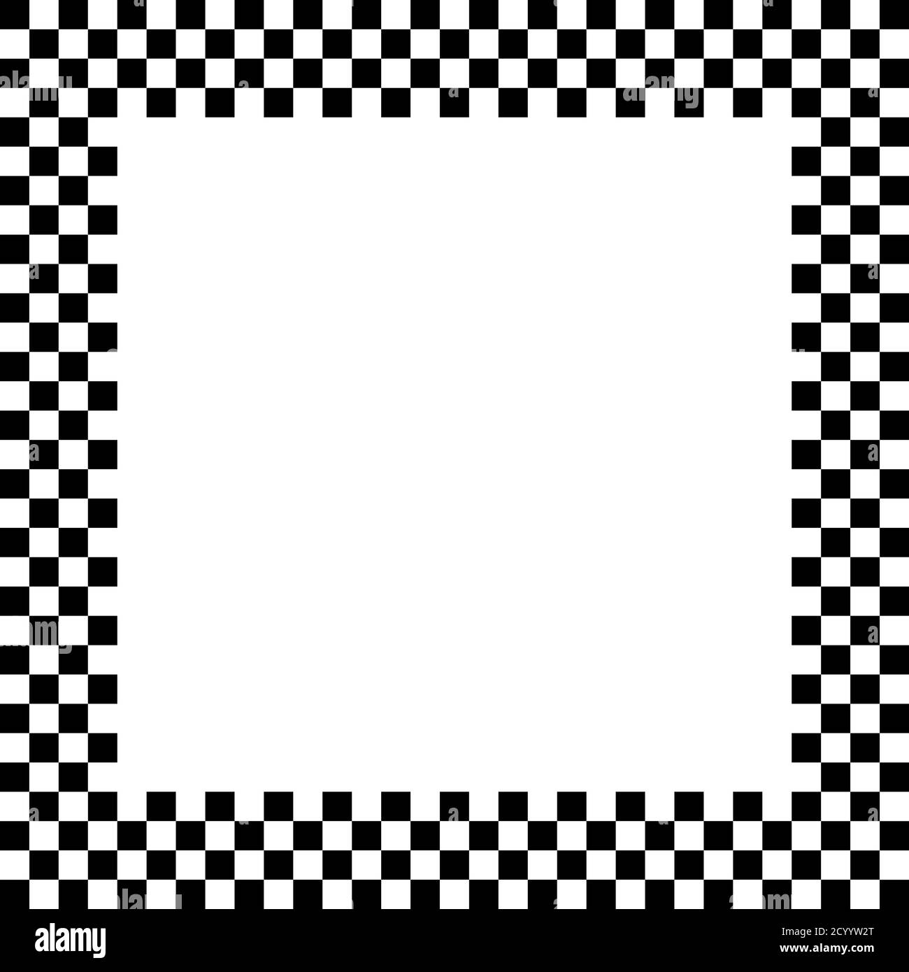 Checkered / Chequered square frame with blank, empty space, copyspace ...