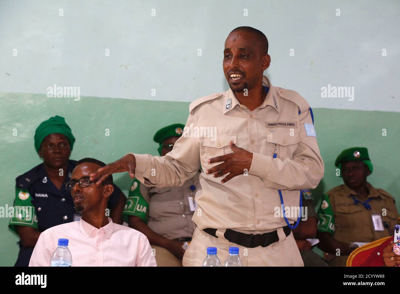 Somali security officers and community members participate in a four ...