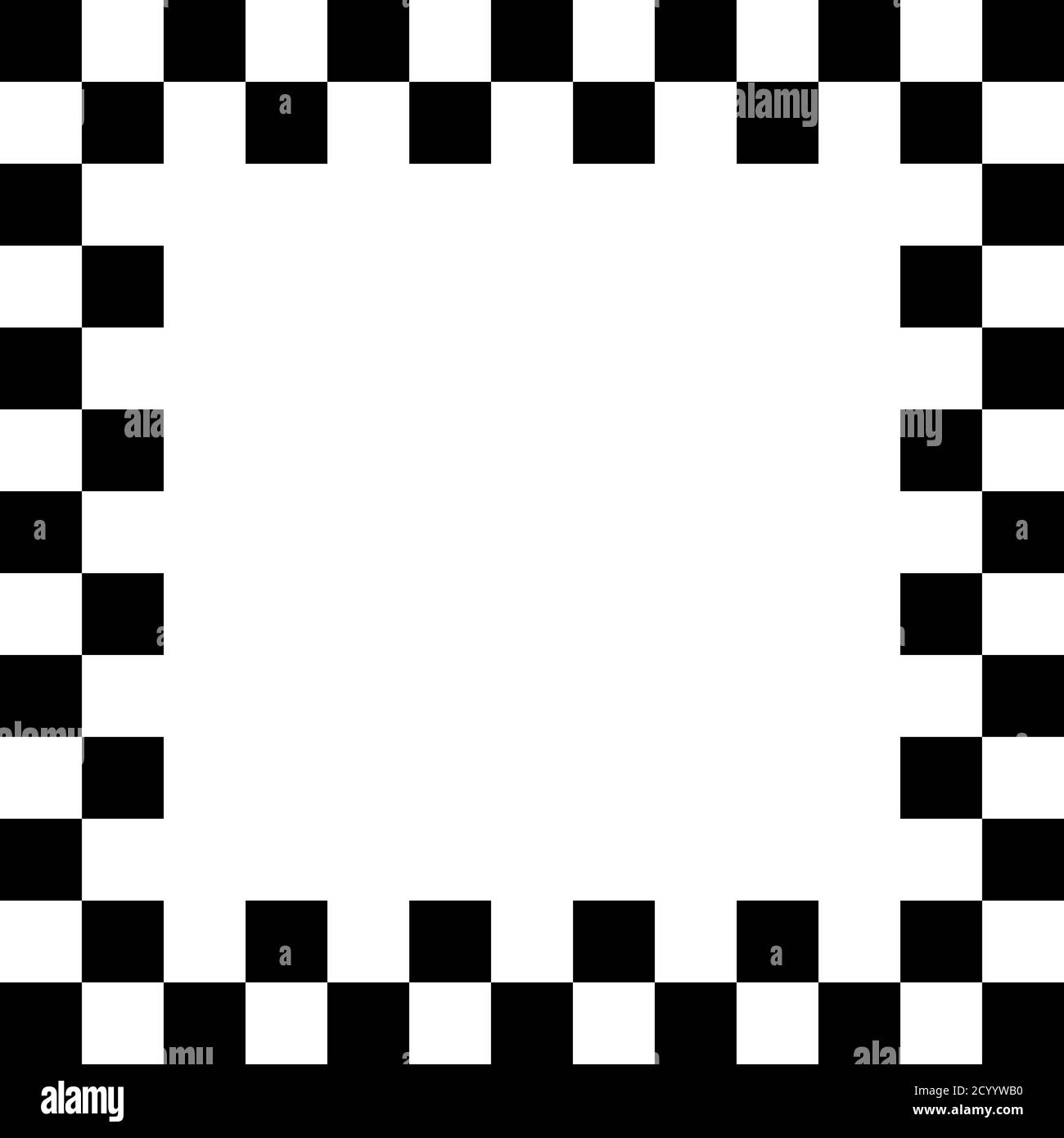 Checkered / Chequered square frame with blank, empty space, copyspace ...