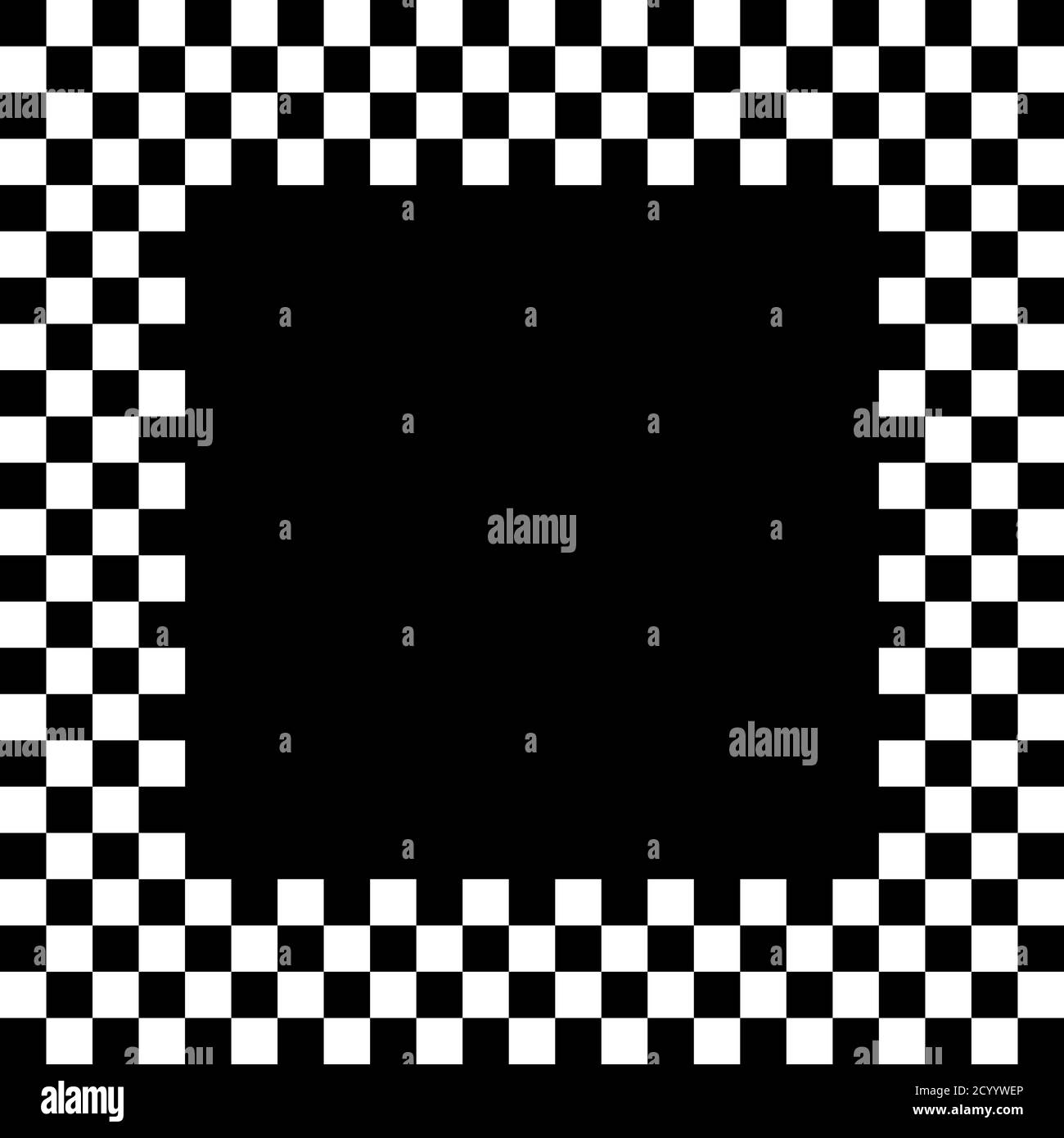 Checkered / Chequered square frame with blank, empty space, copyspace ...