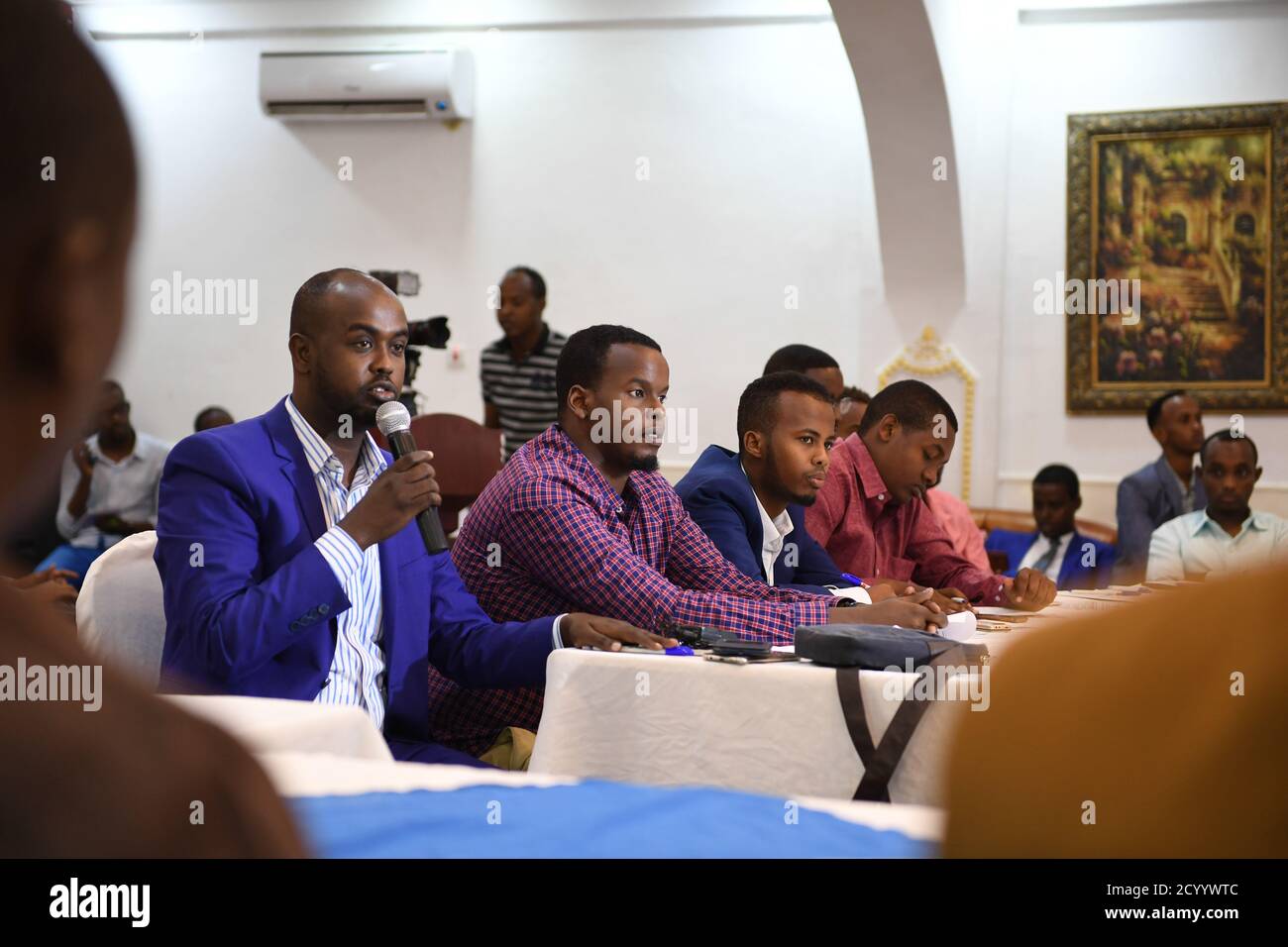 Participants attend a workshop in Mogadishu on Somalia’s National ...