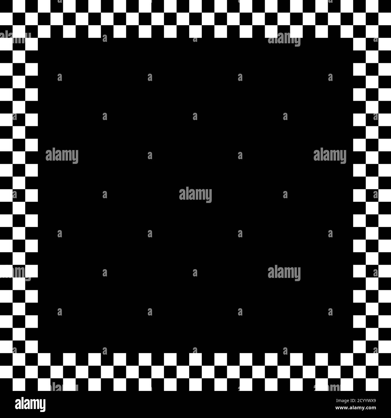 Checkered / Chequered square frame with blank, empty space, copyspace ...