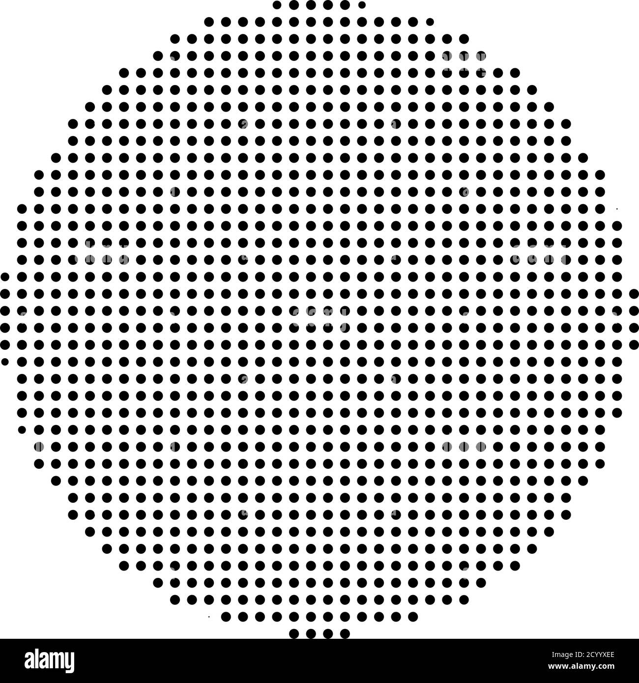Circle halftone, screentone vector illustrations. Dots, dotted ...