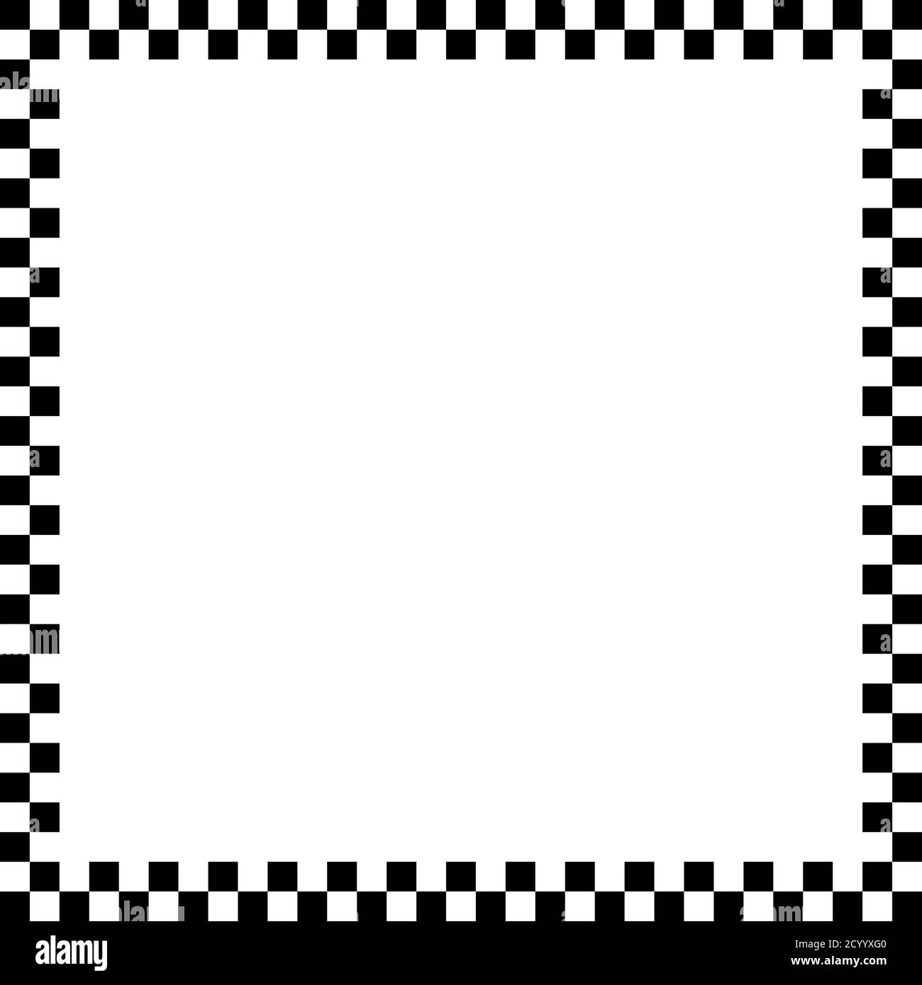 Checkered / Chequered square frame with blank, empty space, copyspace ...