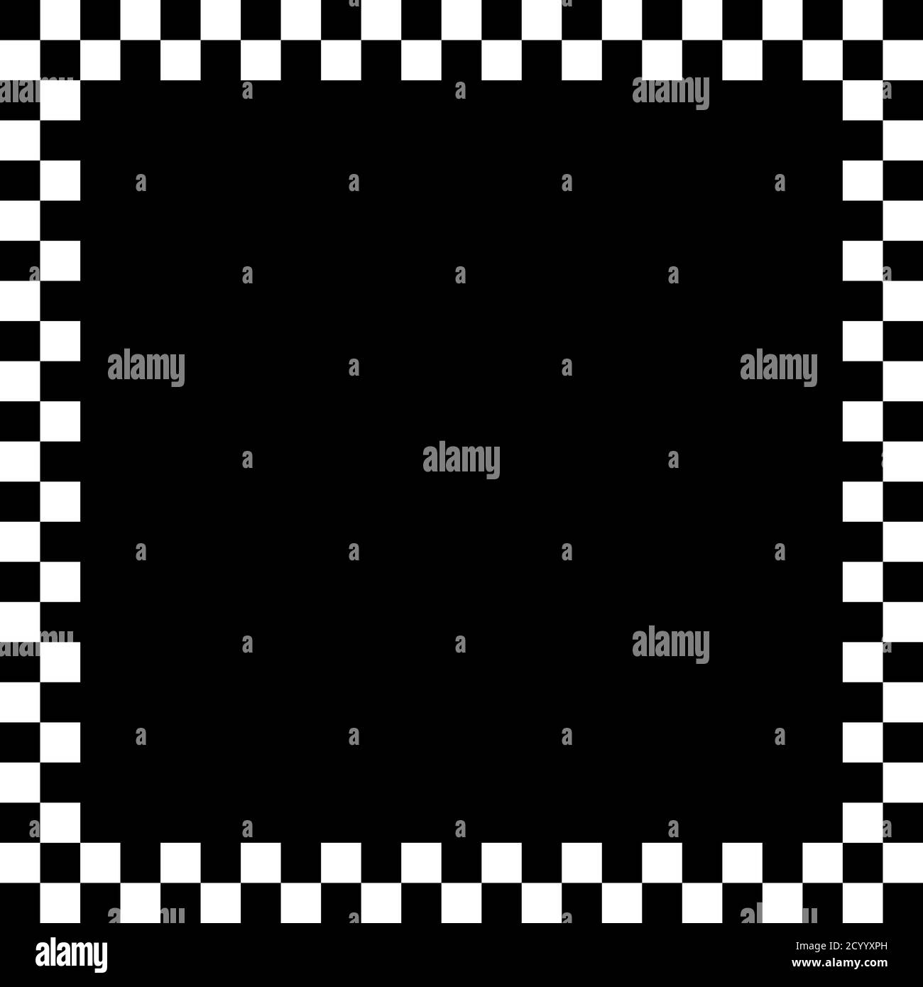 Checkered / Chequered square frame with blank, empty space, copyspace ...