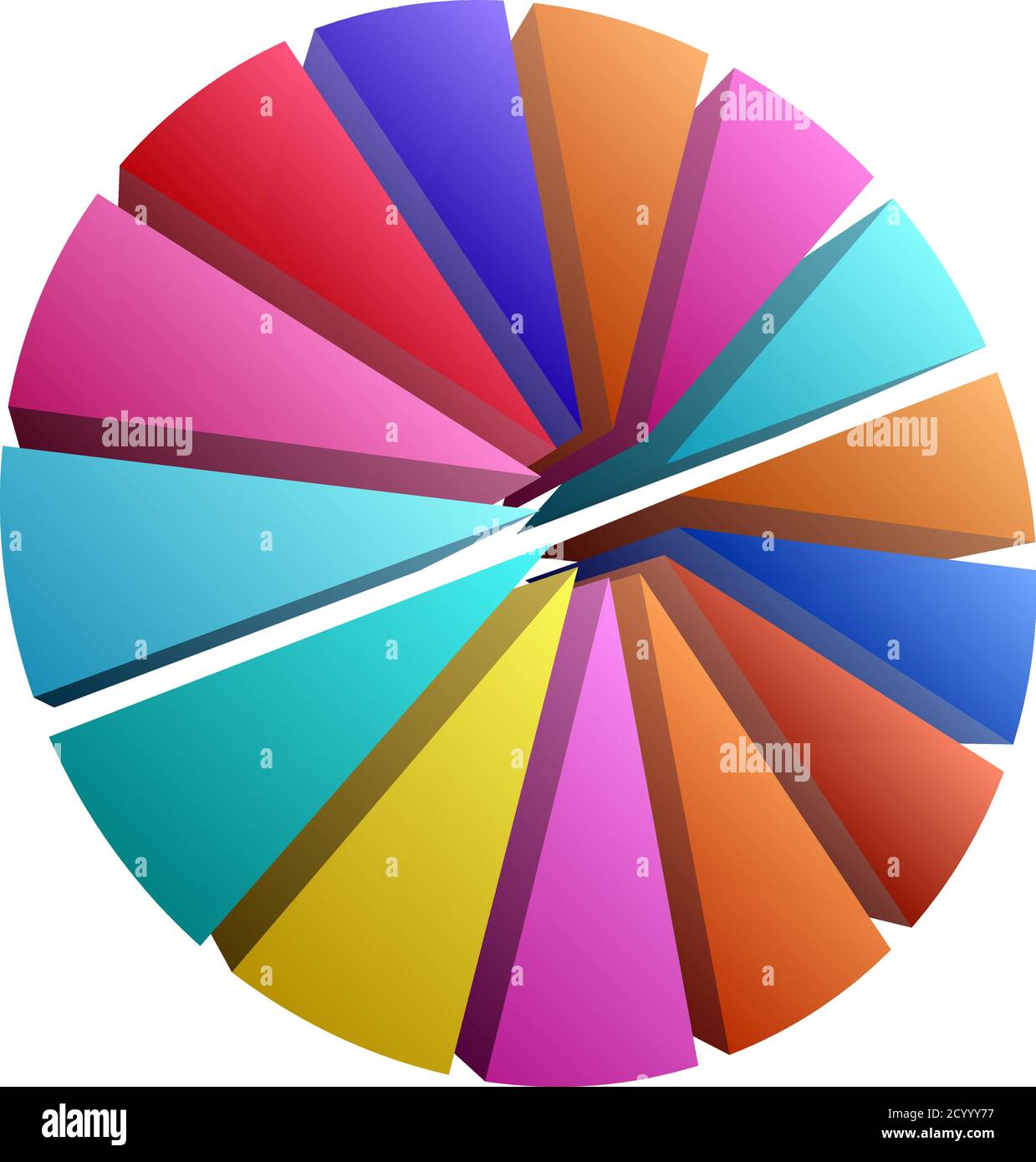 simple pie chart-graph and diagram vector illustration. circle ...
